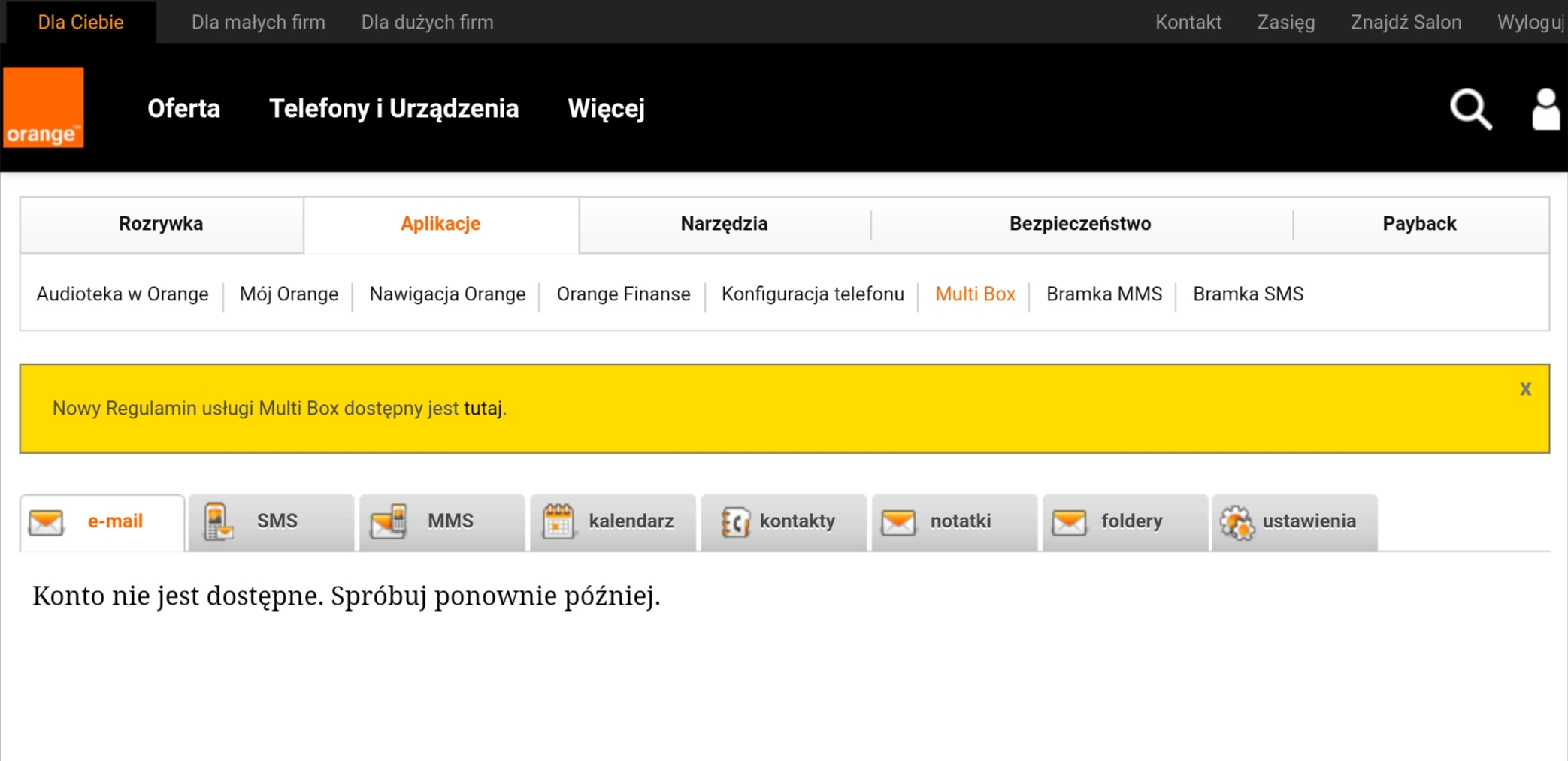 Multibox- konto e-mail. - Nasz Orange - 12730