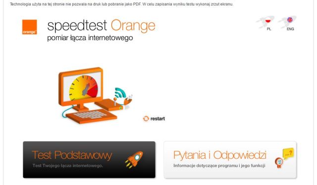 Rozwiązano: Nie działa speedtest Orange - Nasz Orange - 14043
