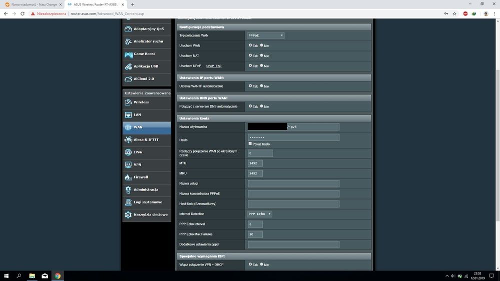 IPV6 router ASUS - Nasz Orange - 119414