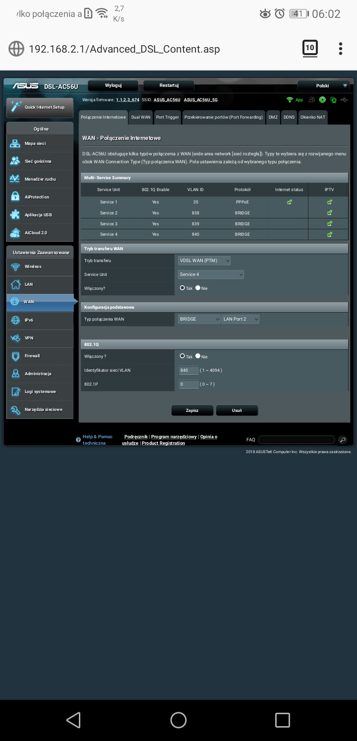 Orange IPTV i Asus DSL-AC52U - Nasz Orange - 33038