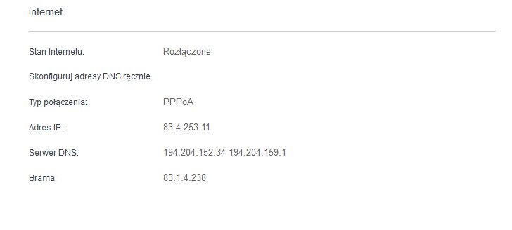 Parametry linii i rwanie połączenia - Nasz Orange - 136173