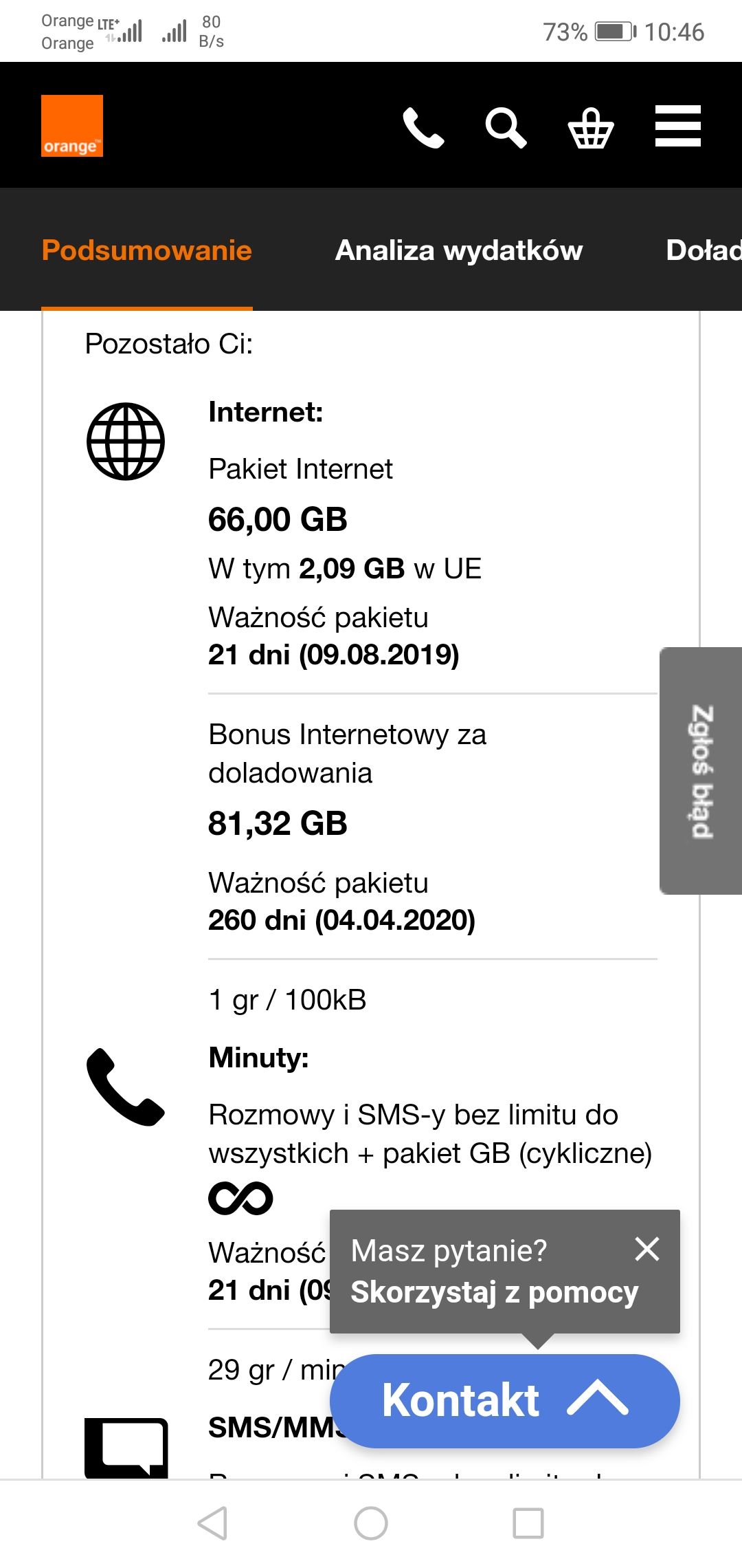 Bez limitu 25 zł/mies. - Nasz Orange - 141378