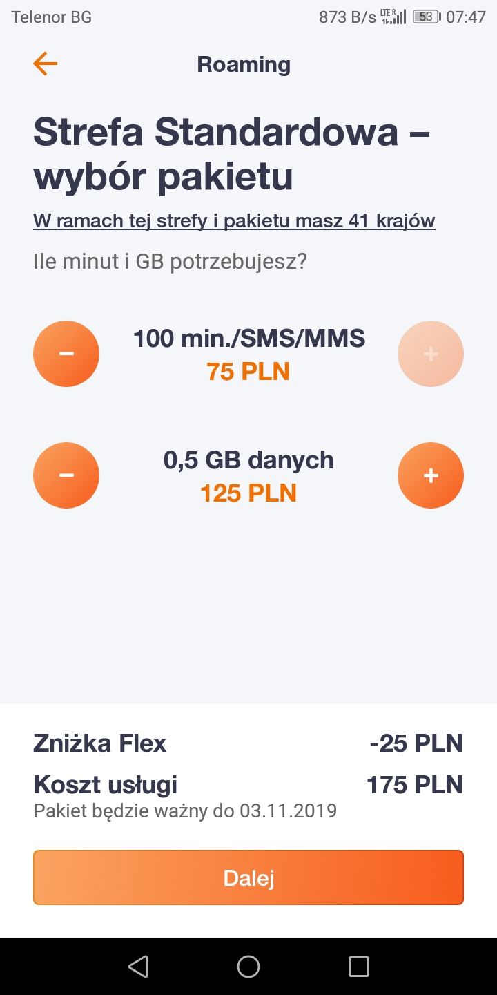 Orange Flex w roamingu II Strefa (Więcej Europy) - Nasz Orange - 158441