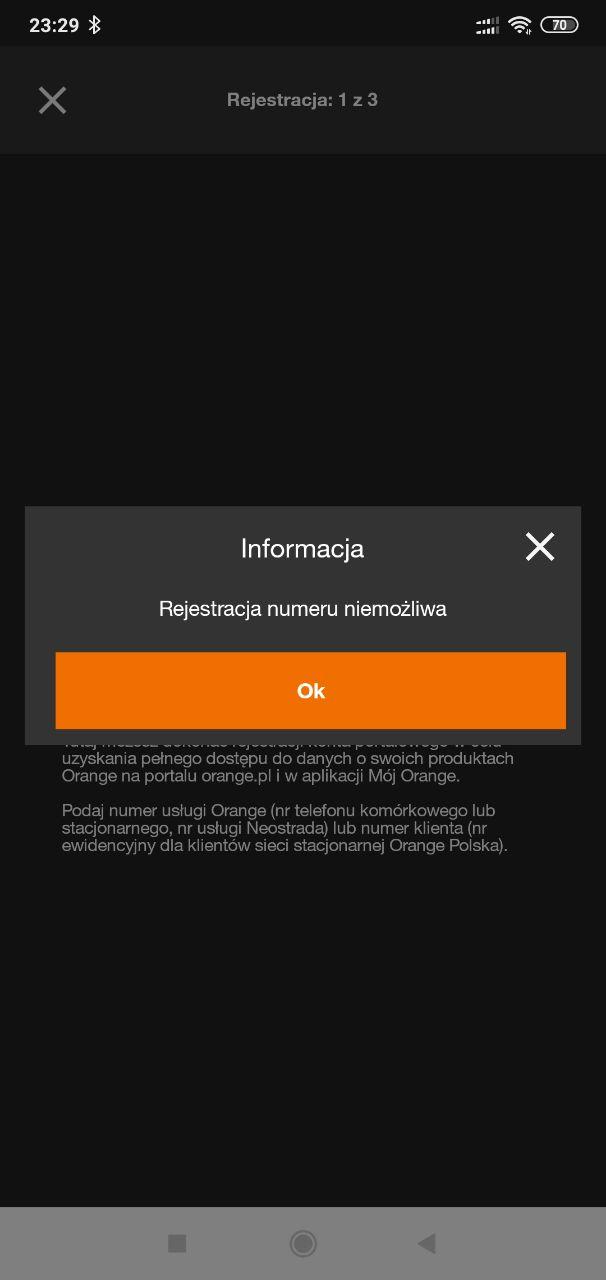 Rozwiązano: Moj Orange - nie posiadam numeru PESEL, natomiast przy rejestracji numer ...