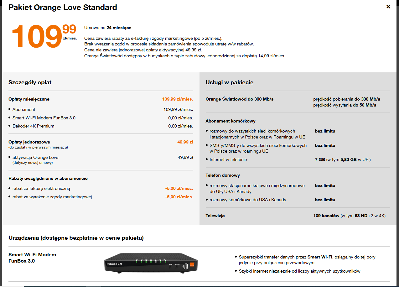 Rozwiązano: światłowód od orange a orange love - Nasz Orange - 188677