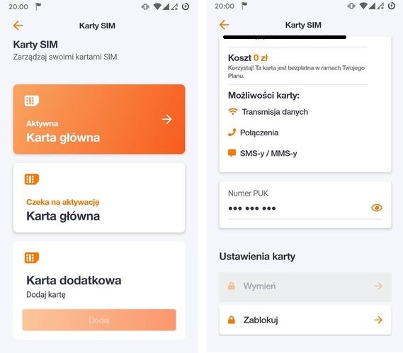 Brak możliwości wymiany karty głownej sim - Nasz Orange - 223663