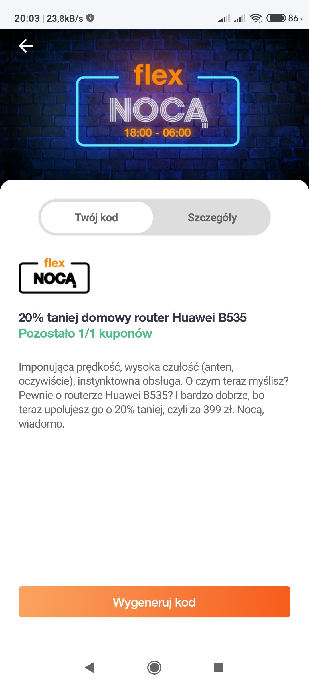 Flex Nocą - jak skorzystać z promocji? – Strona 2 - Nasz Orange - 230306