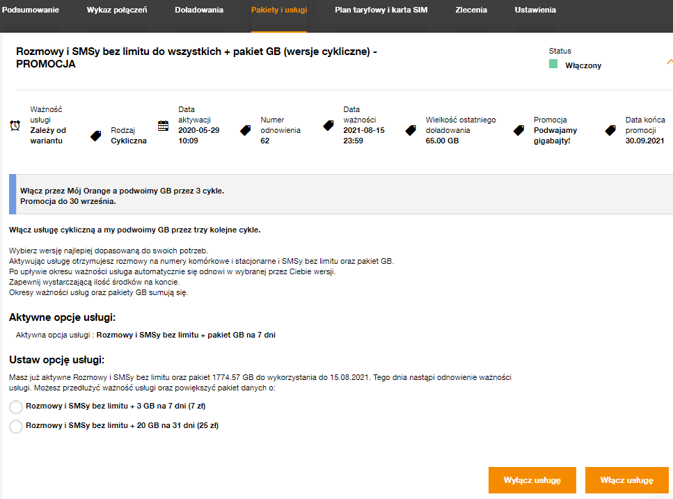 Rozwiązano: Połączenie oczekujące - Nasz Orange - 272973