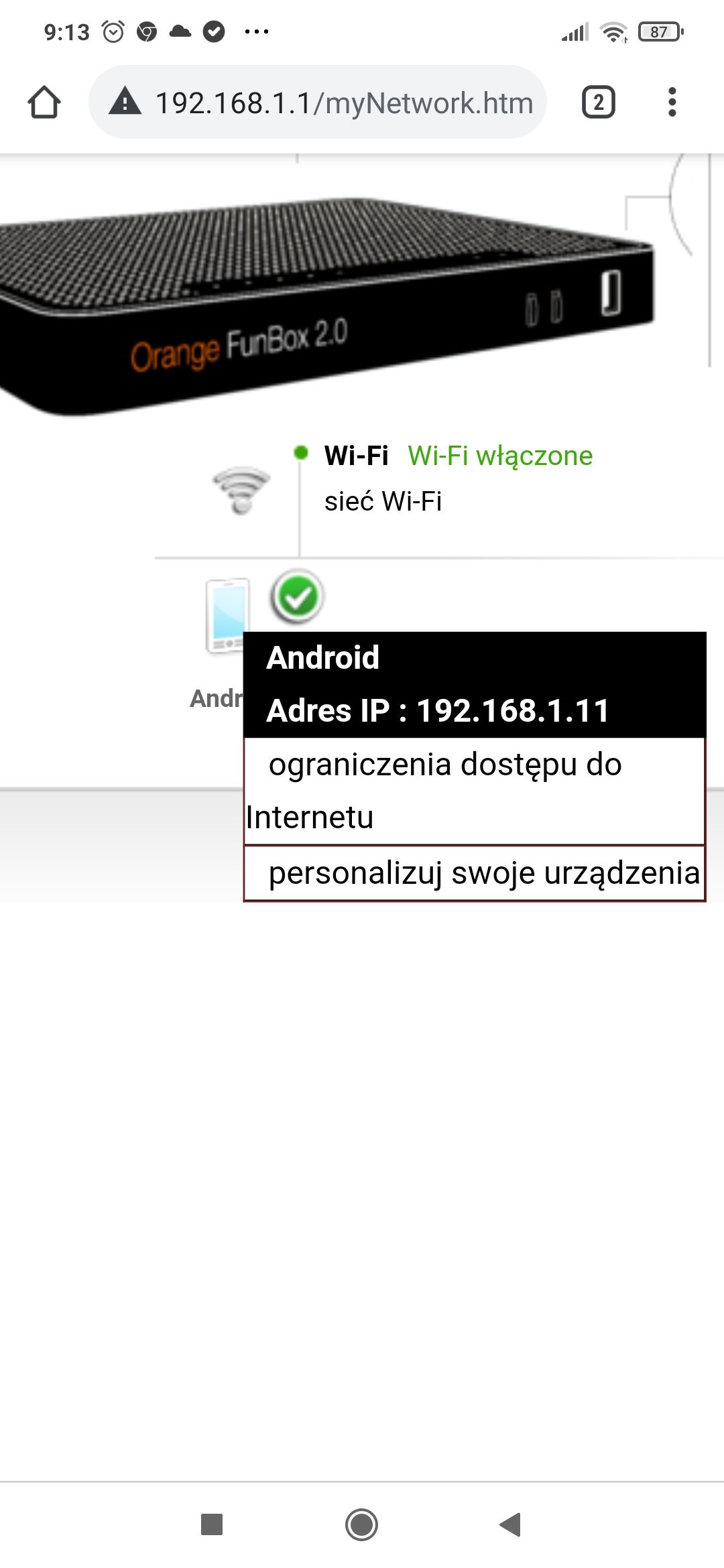 Rozwiązano: Urządzenia podłączone do modemu Livebox – Strona 3 - Nasz Orange - 279505