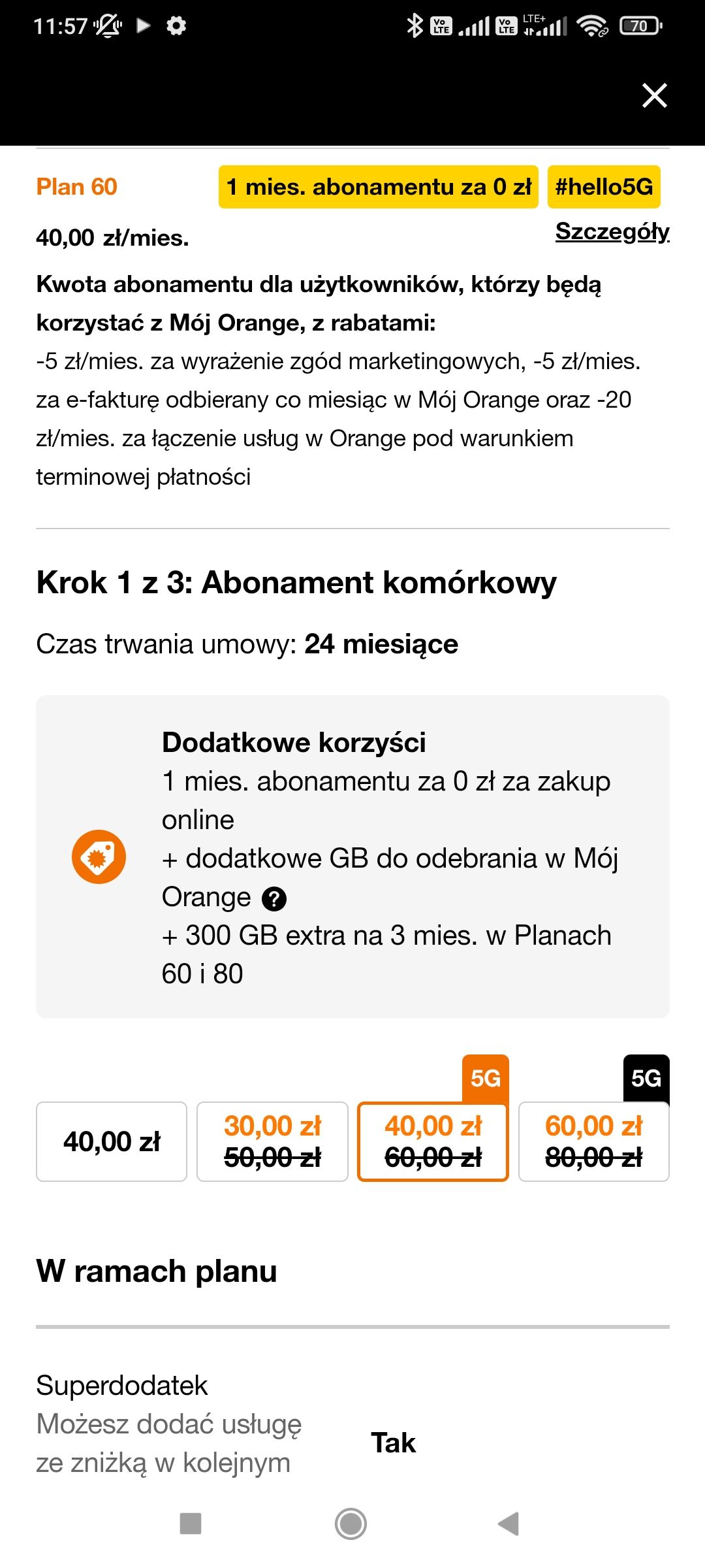 Czyżby Orange uruchomił promocje na abonament? – Strona 3 - Nasz Orange - 282568