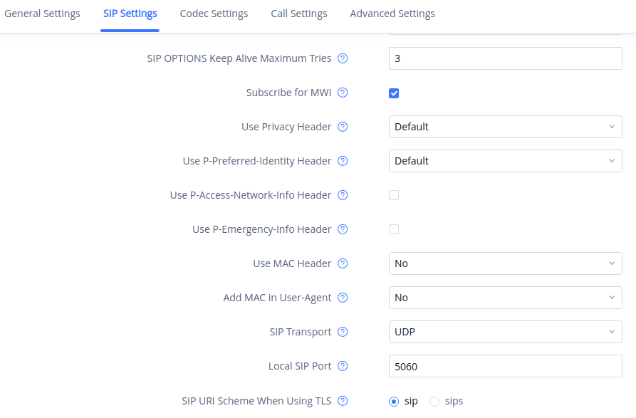 Telefon SIP jako "Telefon stacjonarny (VoIP)"
