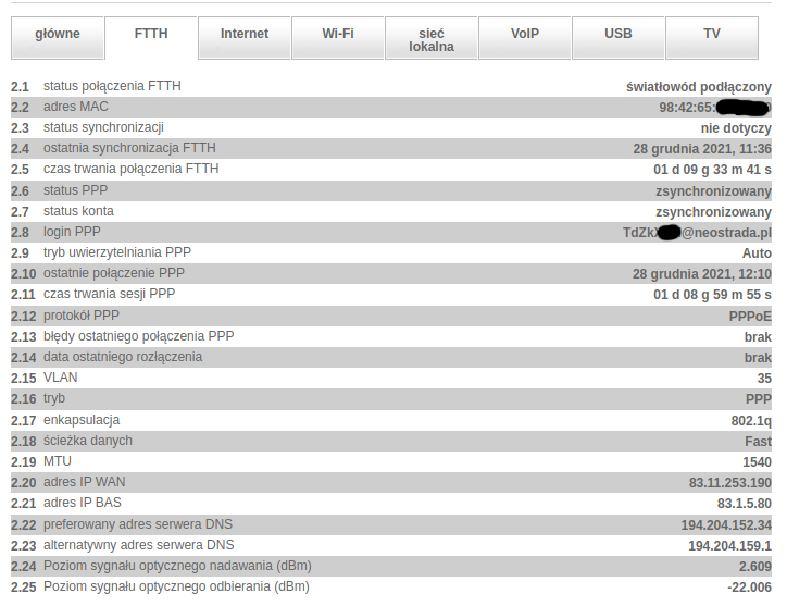 Telefon SIP jako "Telefon stacjonarny (VoIP)"