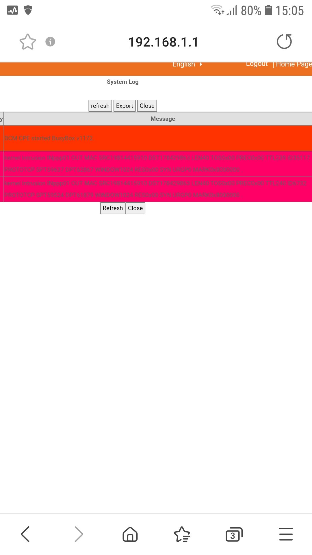 Logi modemu/router-a... VDSL - Nasz Orange - 317434