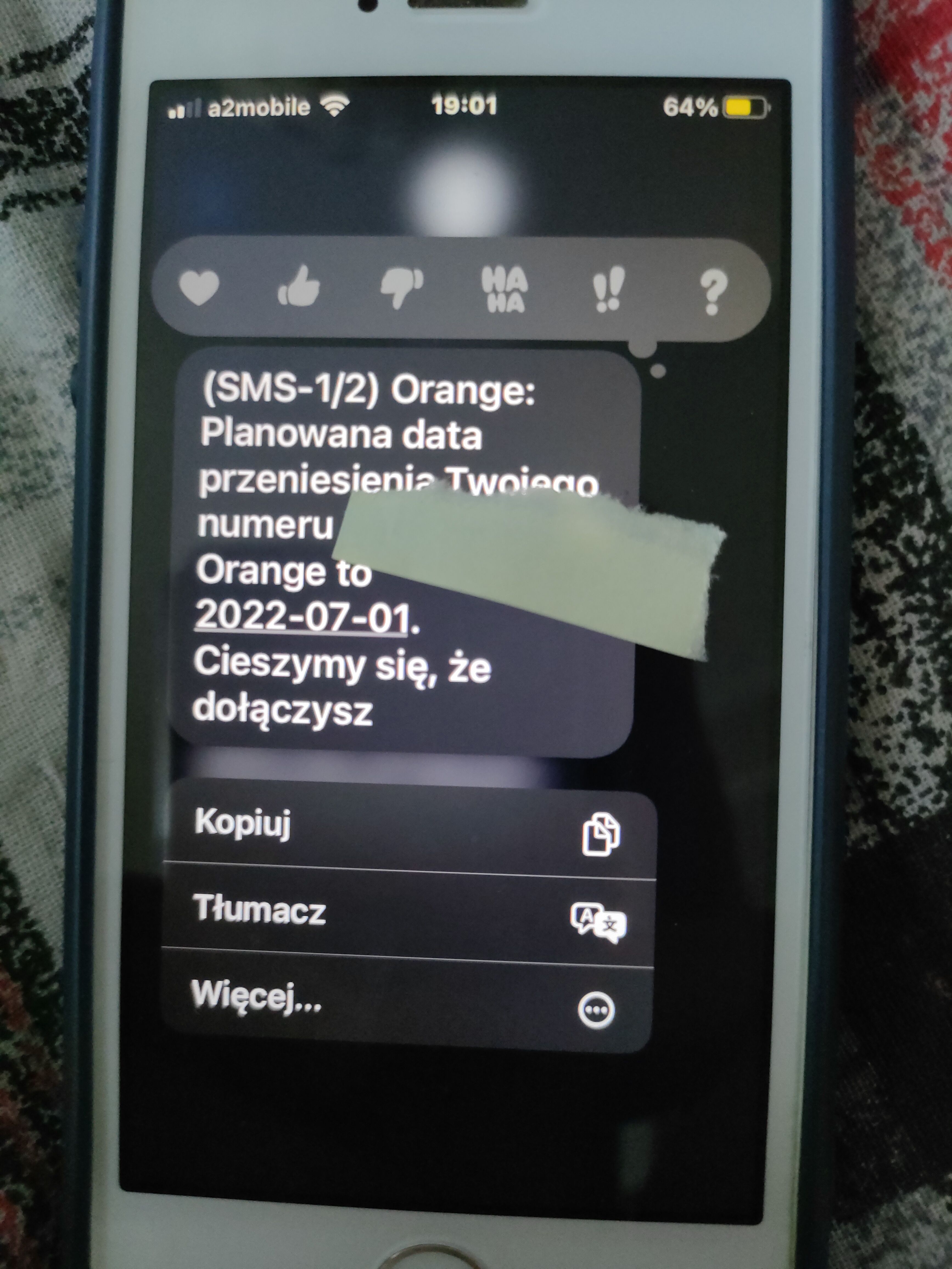 Przeniesienie numeru przez niepelnoletnia osobę. – Strona 2 - Nasz Orange - 316742