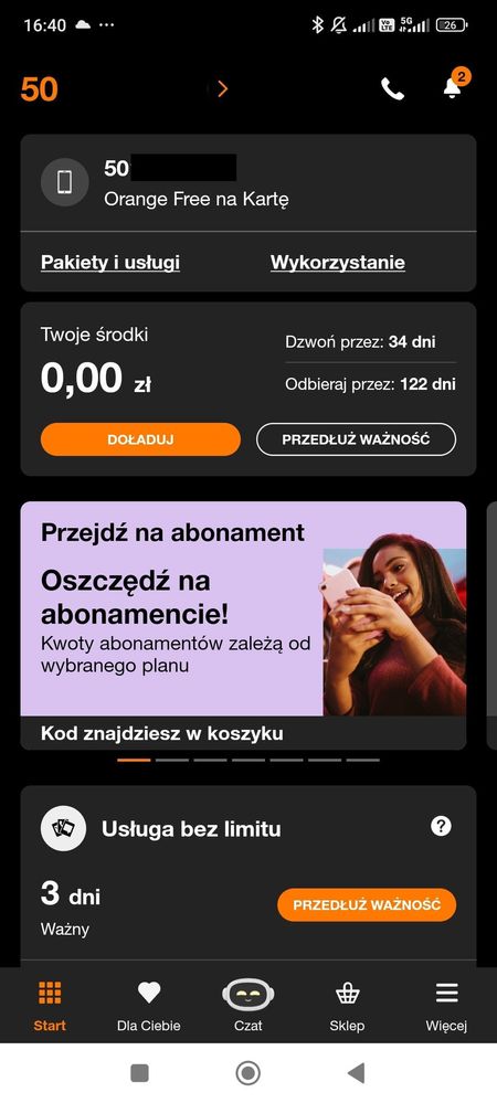 Rozwiązano: Mam włączony pakiet cykliczny. Jak mam włączyć kolejny ale w innej wersji w ...