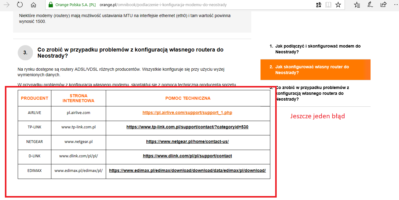 Strona pomocy technicznej – Strona 2 - Nasz Orange - 49667
