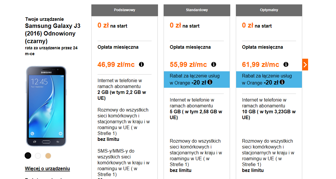 Odnowione telefony - Nasz Orange - 72045
