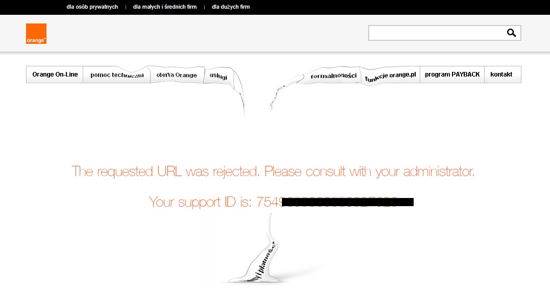 Błąd URL na portalu Orange.pl - Nasz Orange - 86291